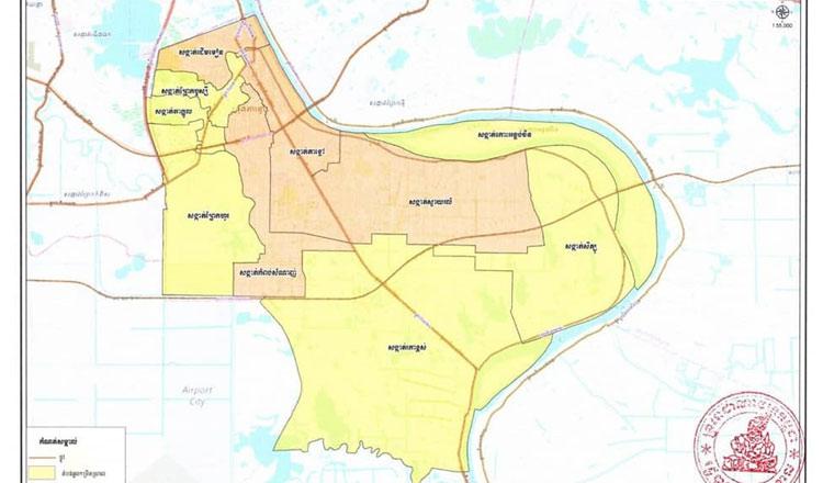 Kandal issues new map showing Orange and Yellow Zones - Cambodia News Watch