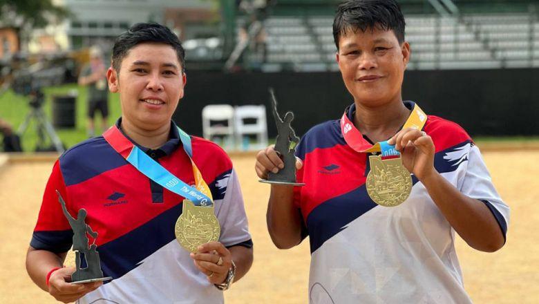 Cambodian duo wins pair of petanque gold medals at 2022 World Games ...